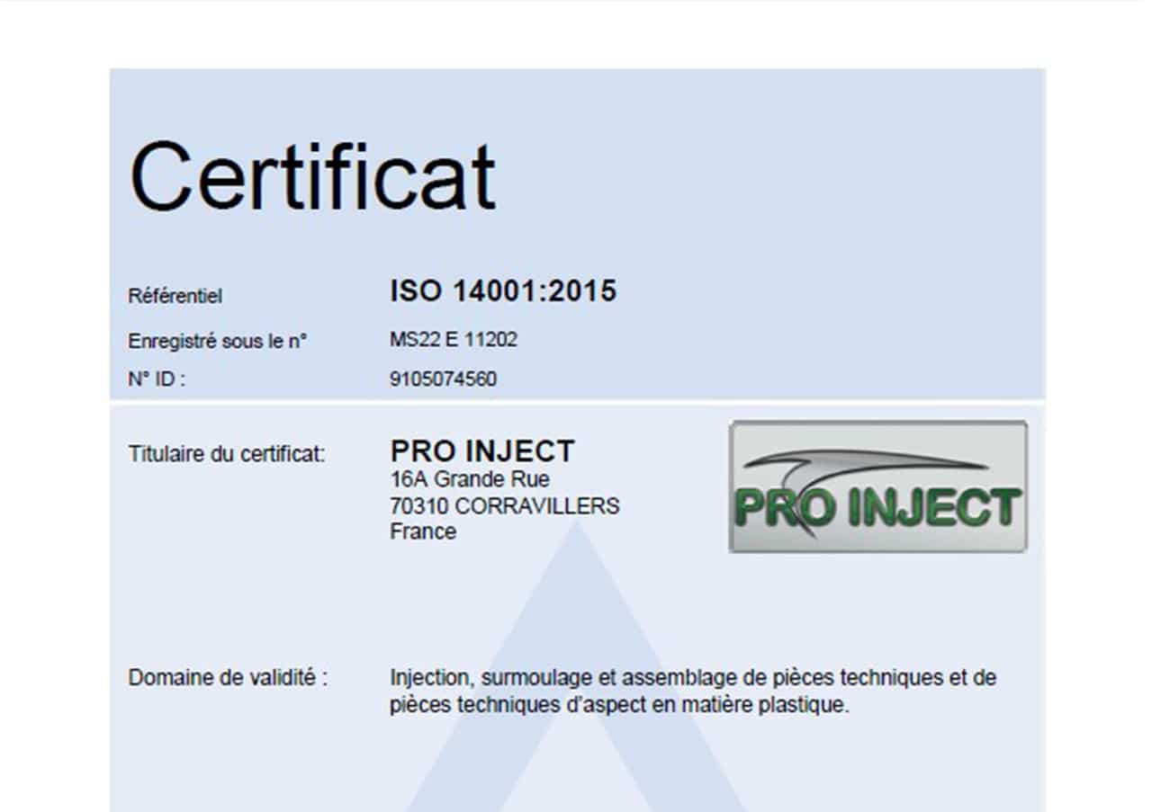 Qualité/Environnement | Pro Inject